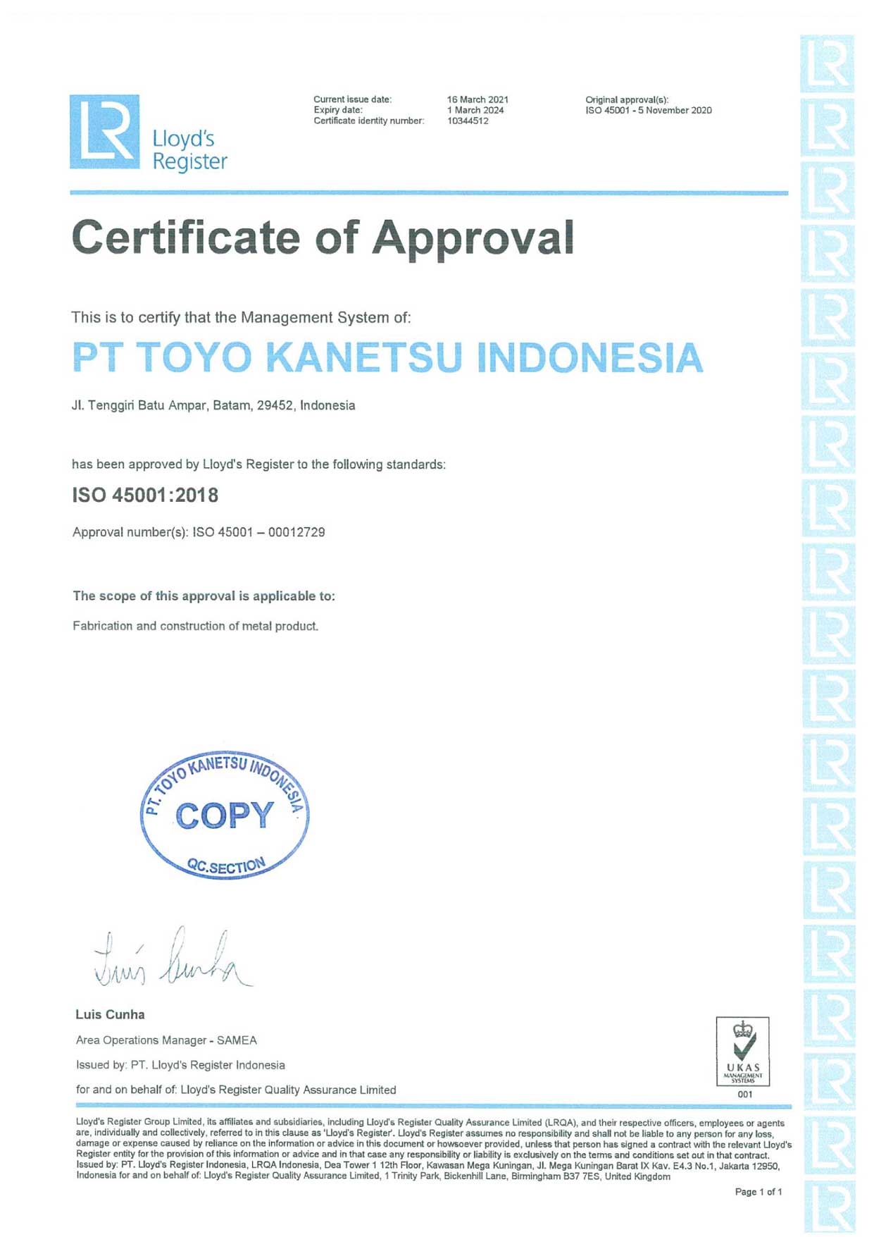 PT TOYO KANETSU INDONESIA